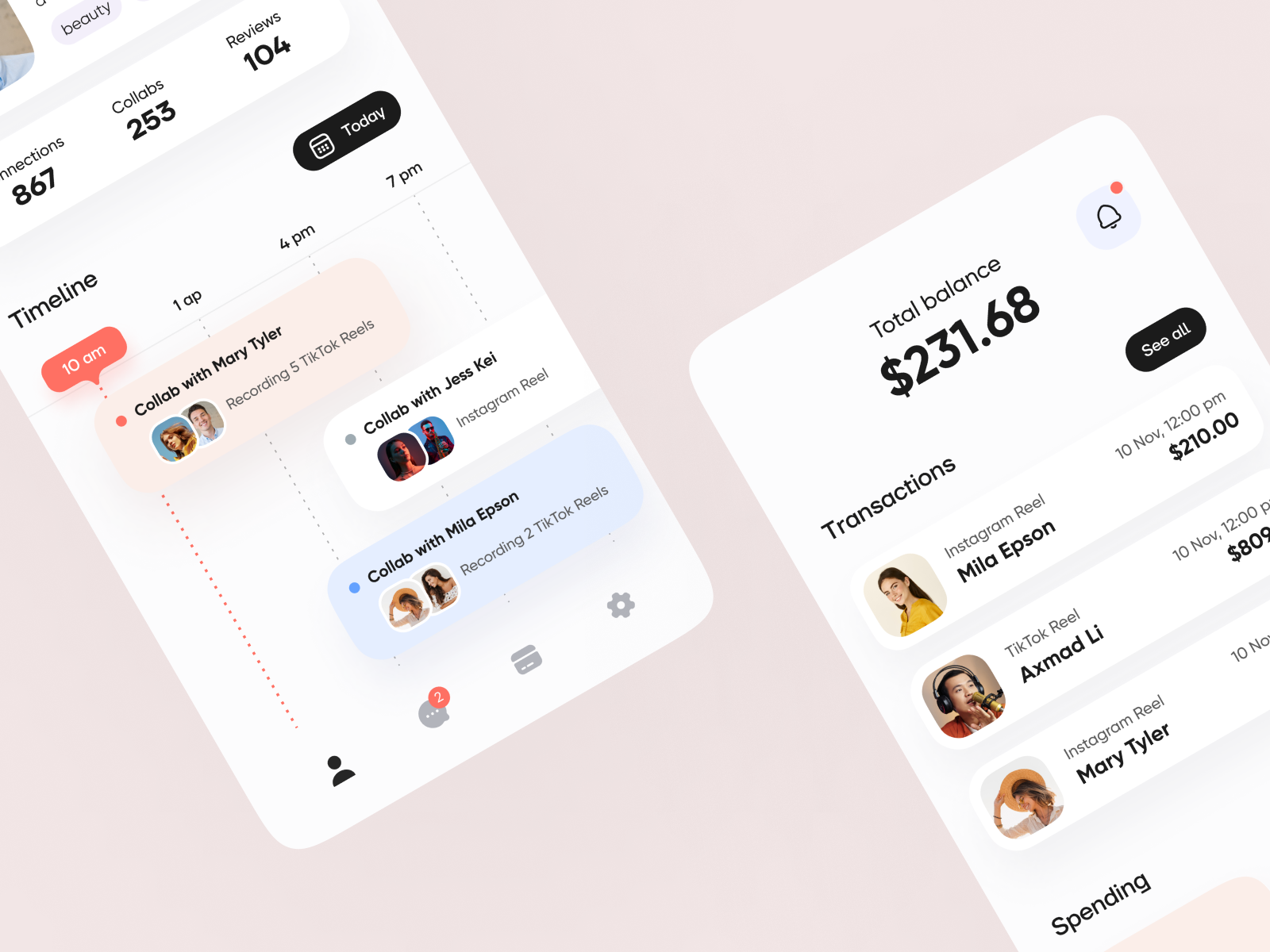 Influencer Marketplace App by Dmitry Lauretsky for Ronas IT | UI/UX ...