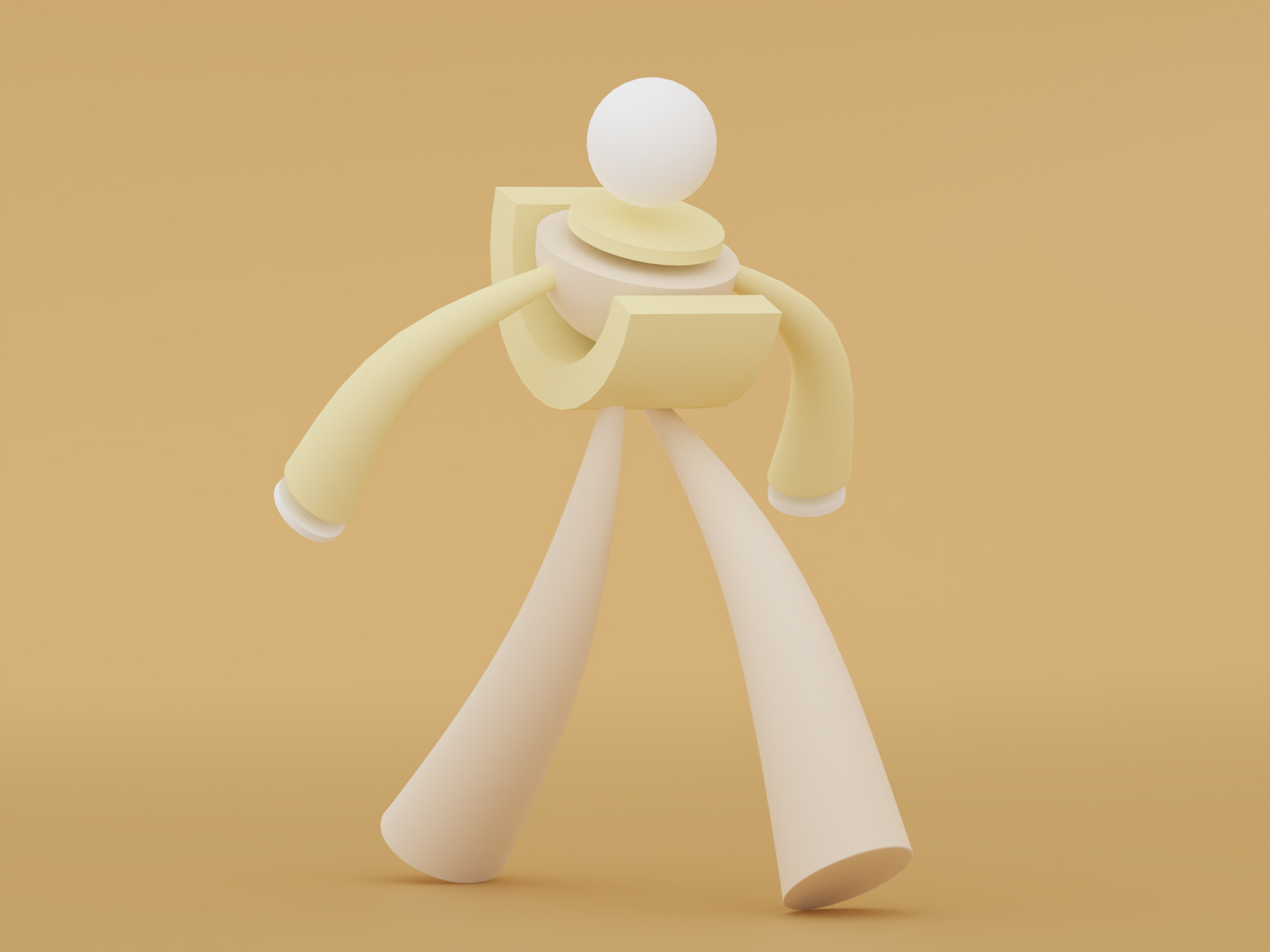 Shape Walker - Yellow by Sergio Herrera on Dribbble