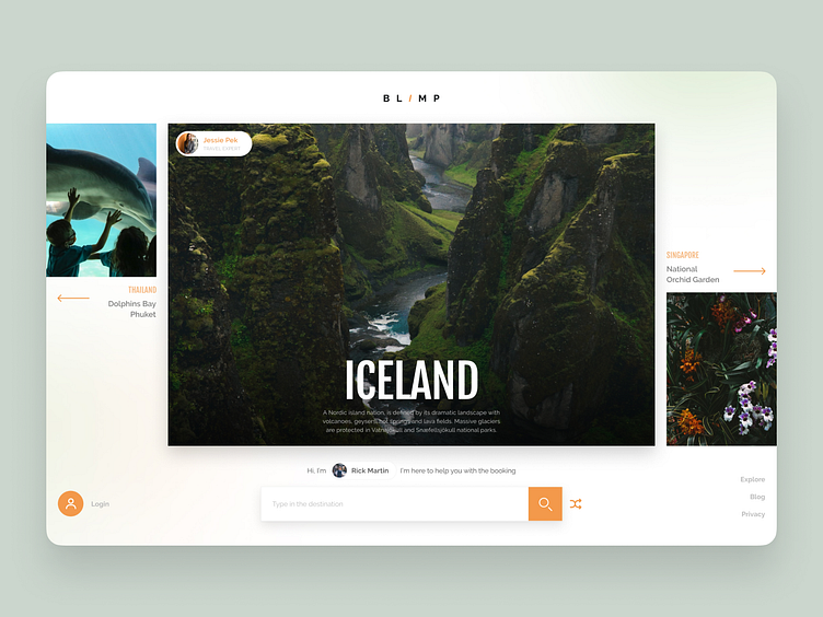 Blimp • Travel Website by Hoang Nguyen on Dribbble