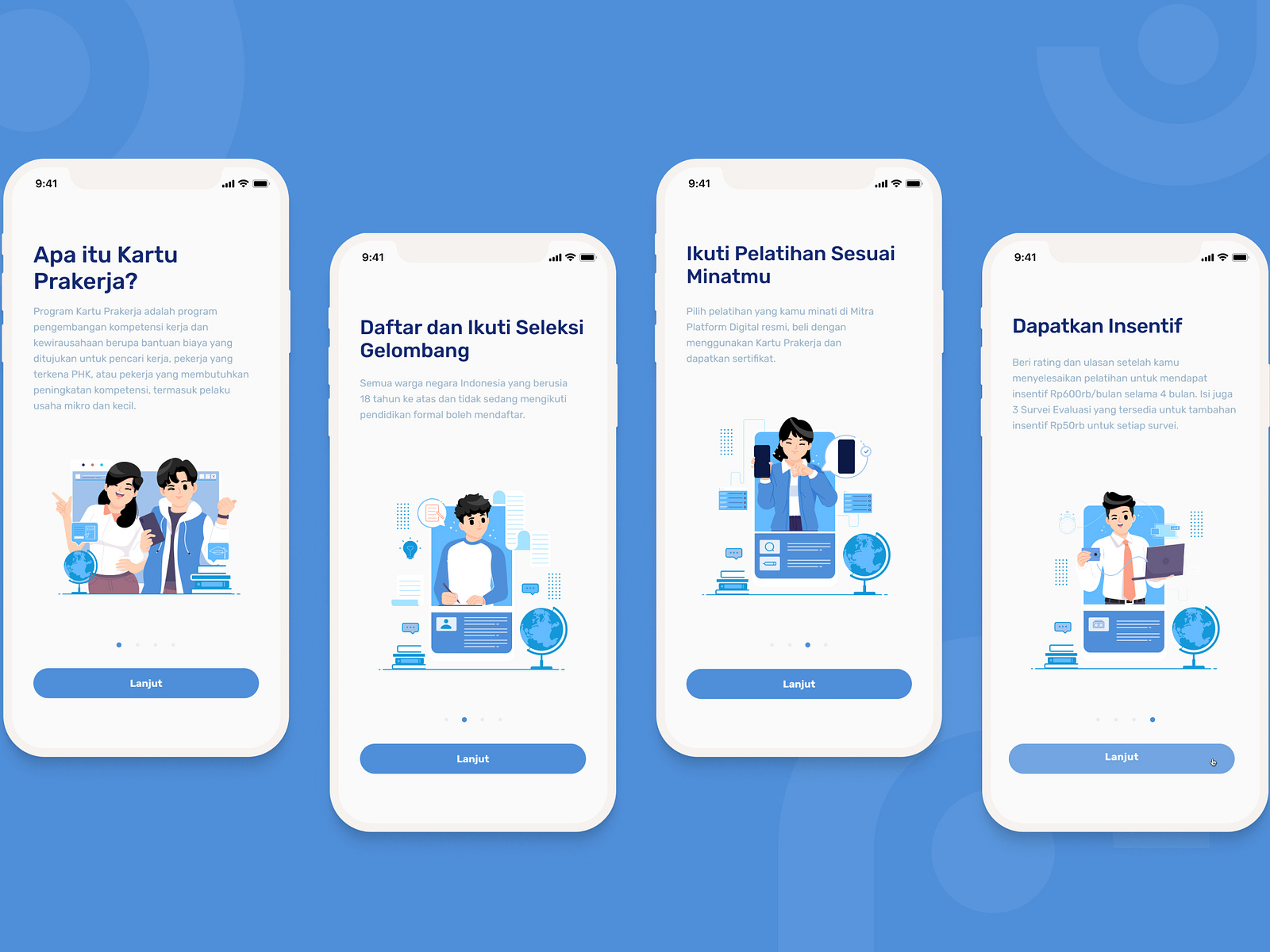 Onboarding Registration Kartu Prakerja by Laminar Studio on Dribbble