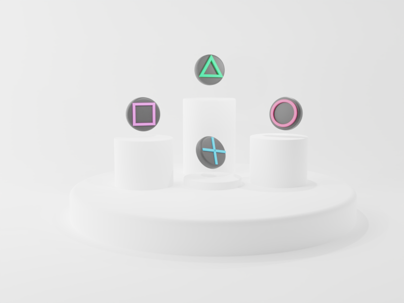 3D Button Stick Playstation by Alan Ramadhani on Dribbble