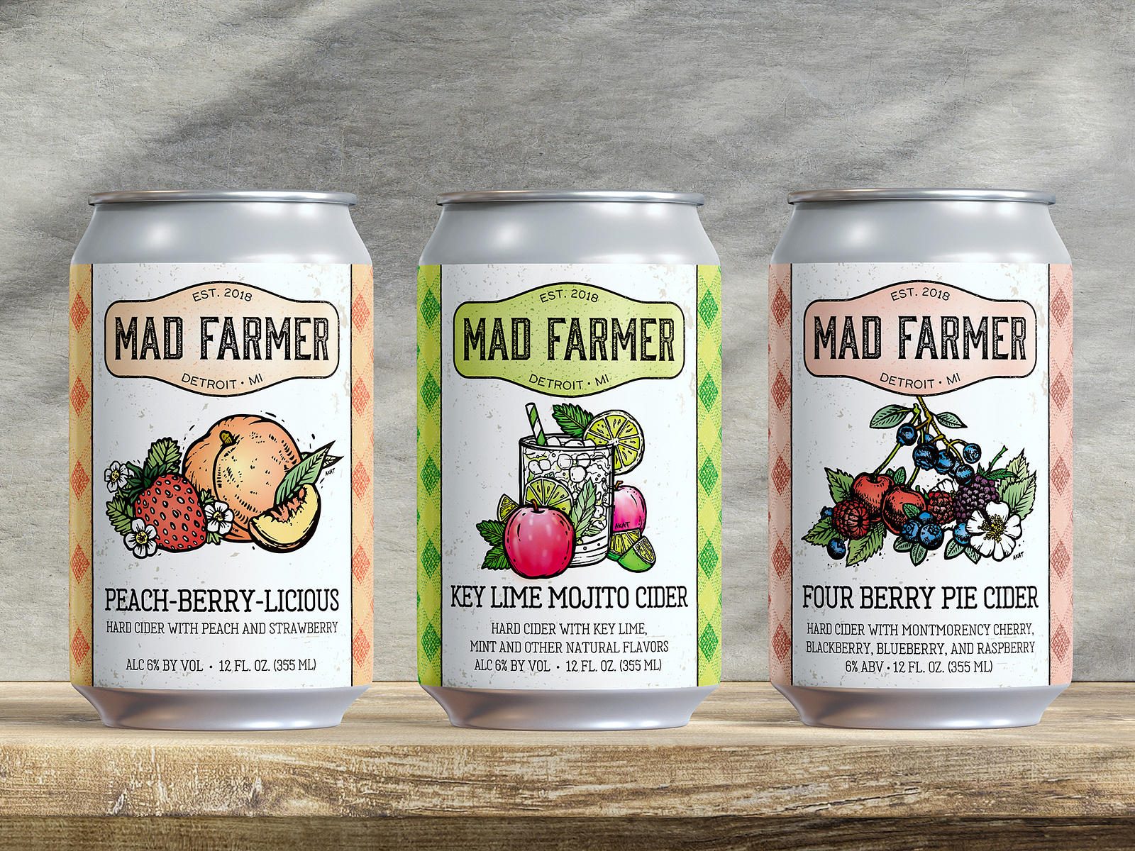 Mad Farmer Cider Package Branding by Paul Zimmerman on Dribbble