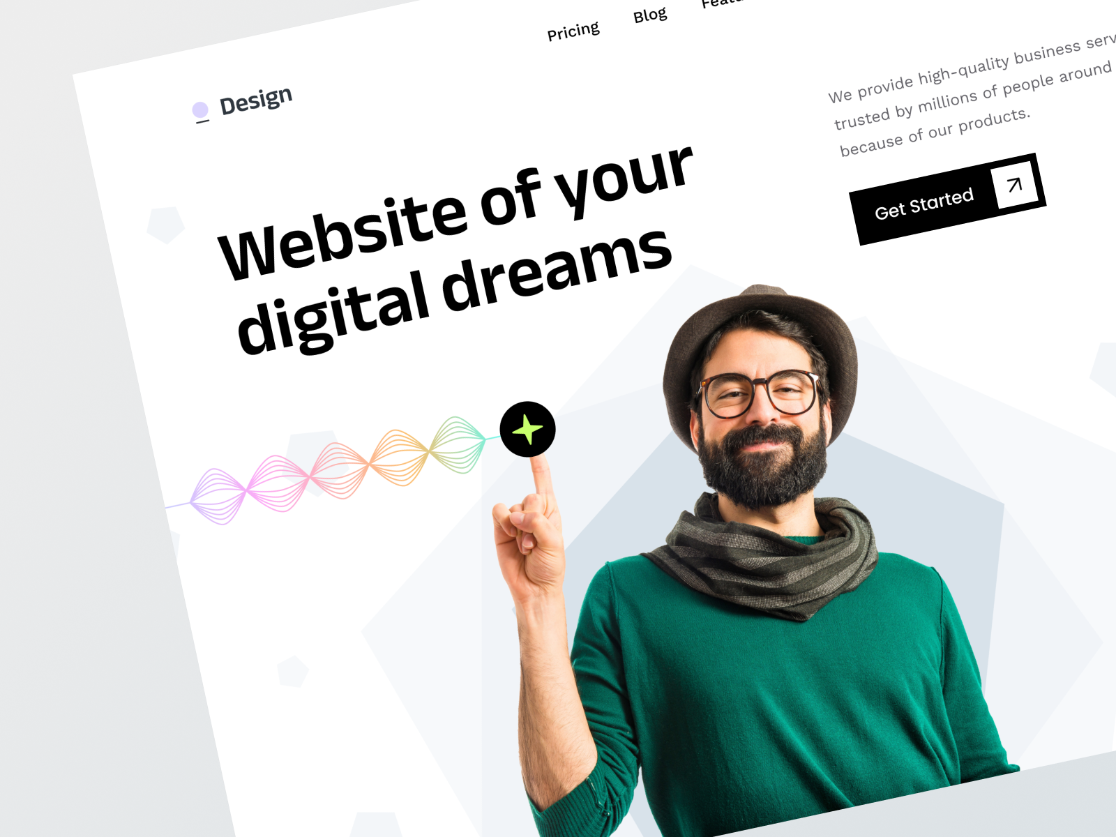 Agency Website - Hero section by Nishar Multani on Dribbble