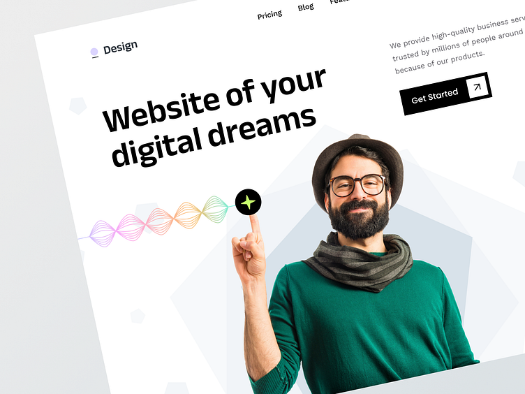 Agency Website - Hero section by Nishar Multani on Dribbble