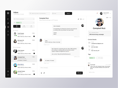 Inbox UI - WebApp by Helen Zhuravel on Dribbble