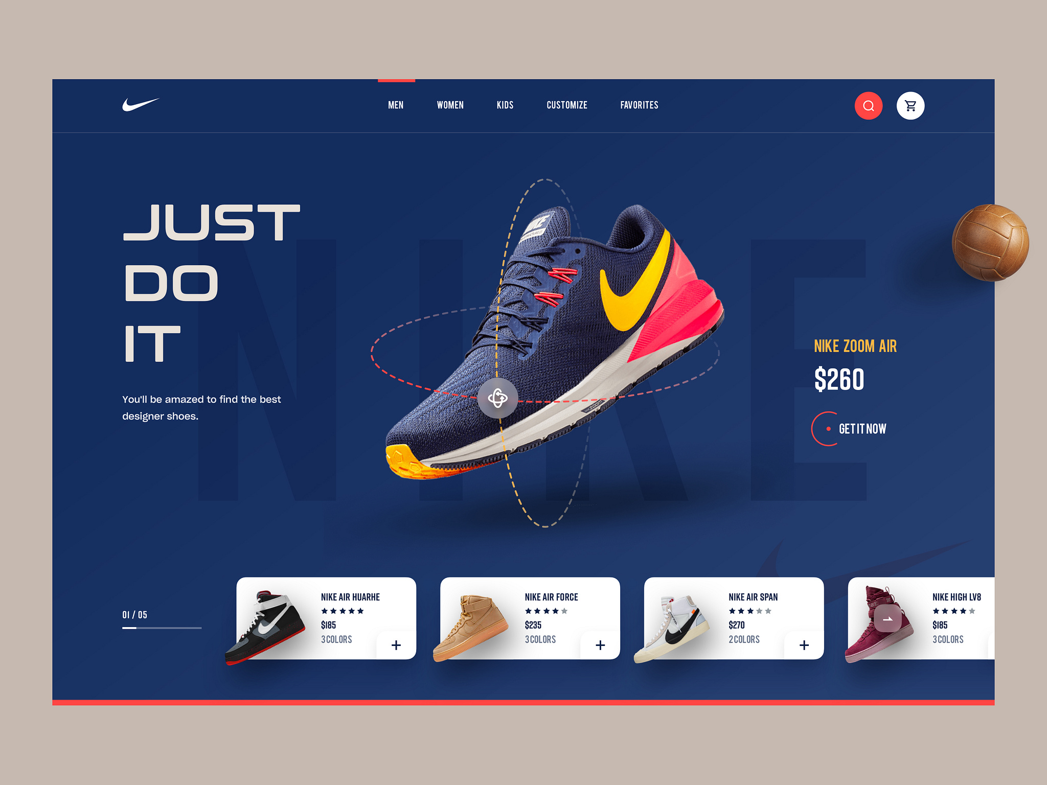 Nike - Sneaker Store website by Farzan Faruk for Rylic Studio on Dribbble