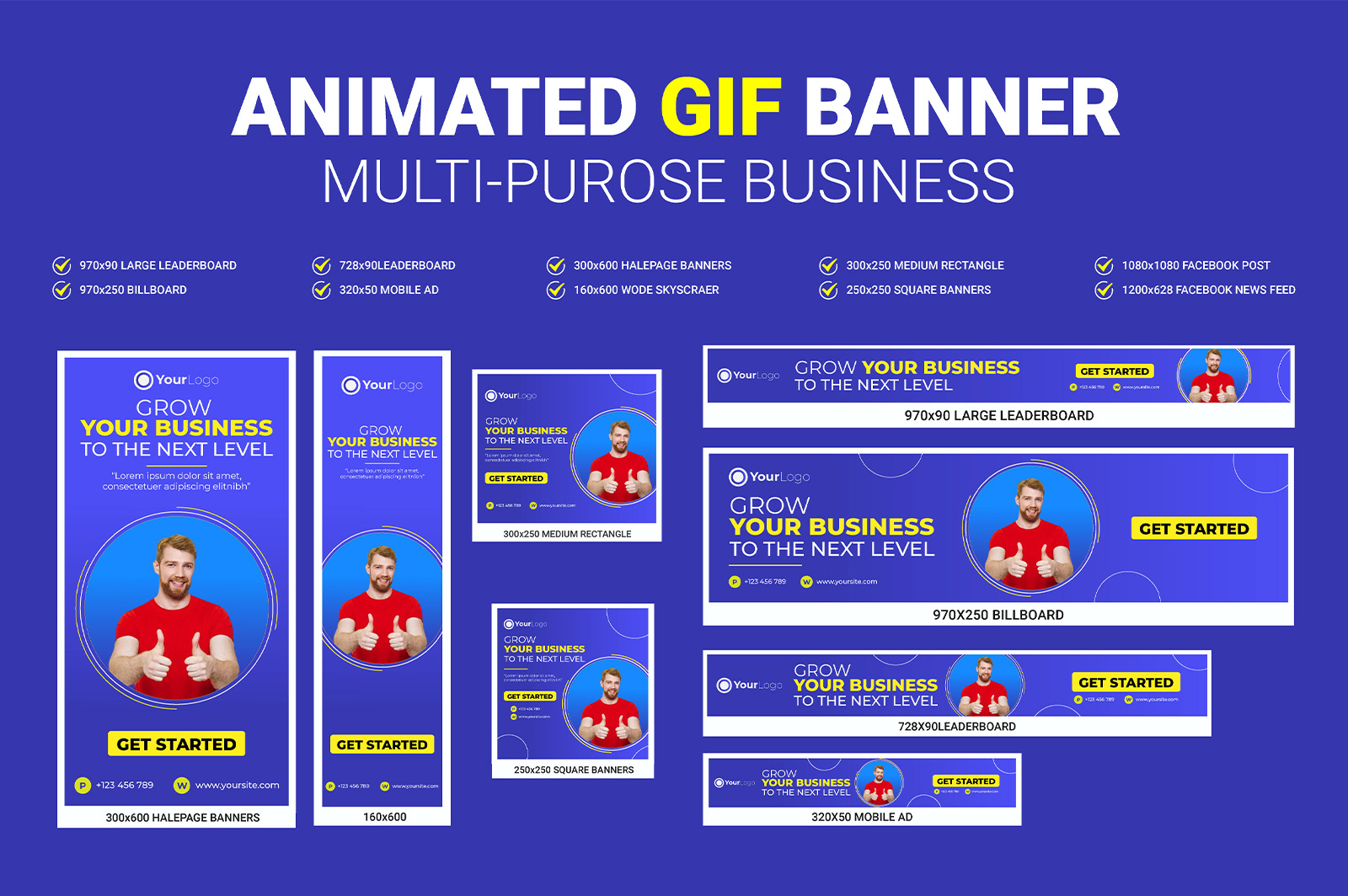 Animated GIF Banner by Yusuf Ahmed on Dribbble