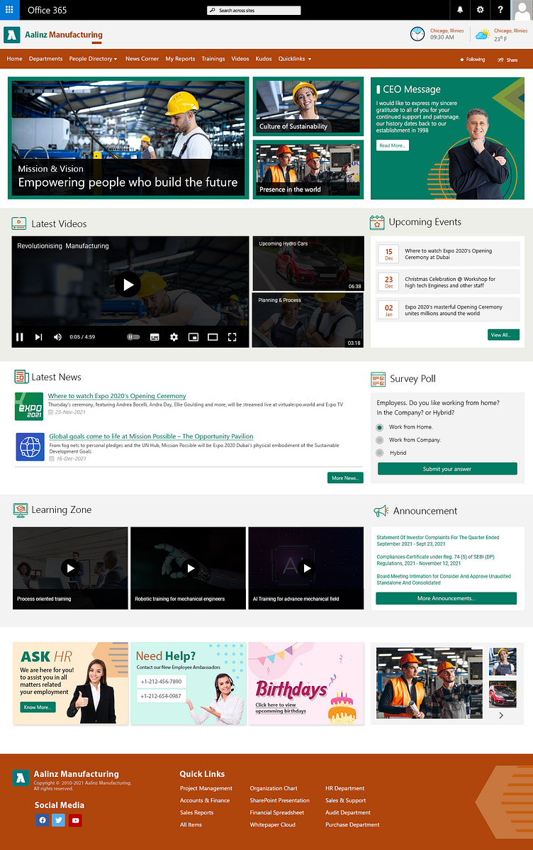 Sharepoint Template by Dhanraj Manure on Dribbble