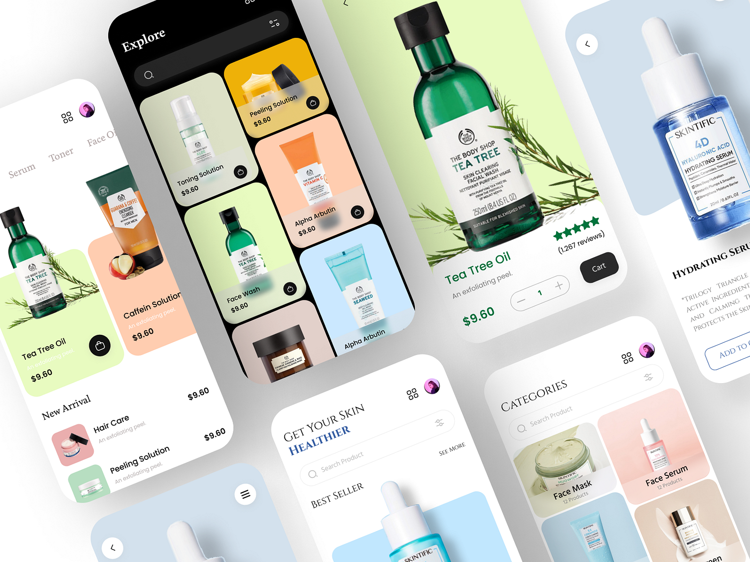 Skincare Beauty App Design Mobile App by lazy kar for LazyInterface UI UX Team on Dribbble