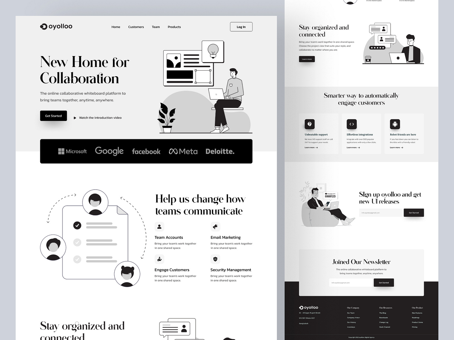 Collaboration Website Landing Page Template by Saiful Miah for Oyolloo on Dribbble