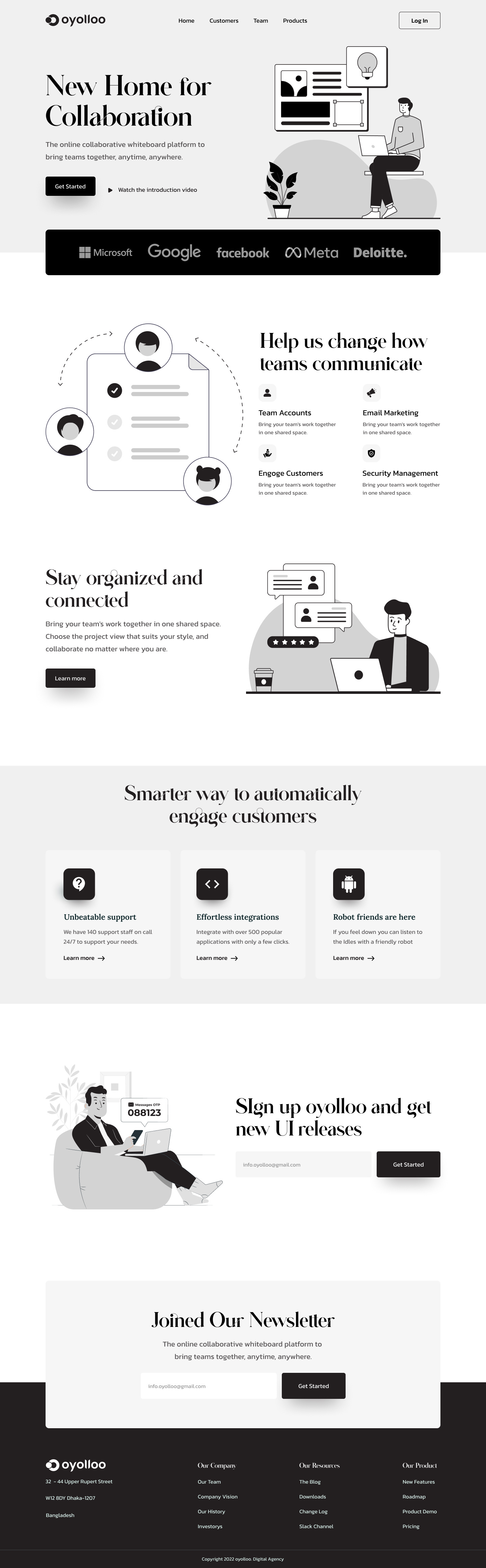 Collaboration Website Landing Page Template by Saiful Miah for Oyolloo ...