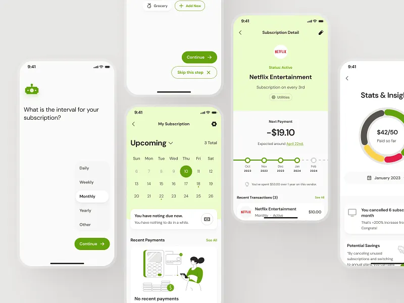 Subscription UI designs, themes, templates and downloadable graphic ...