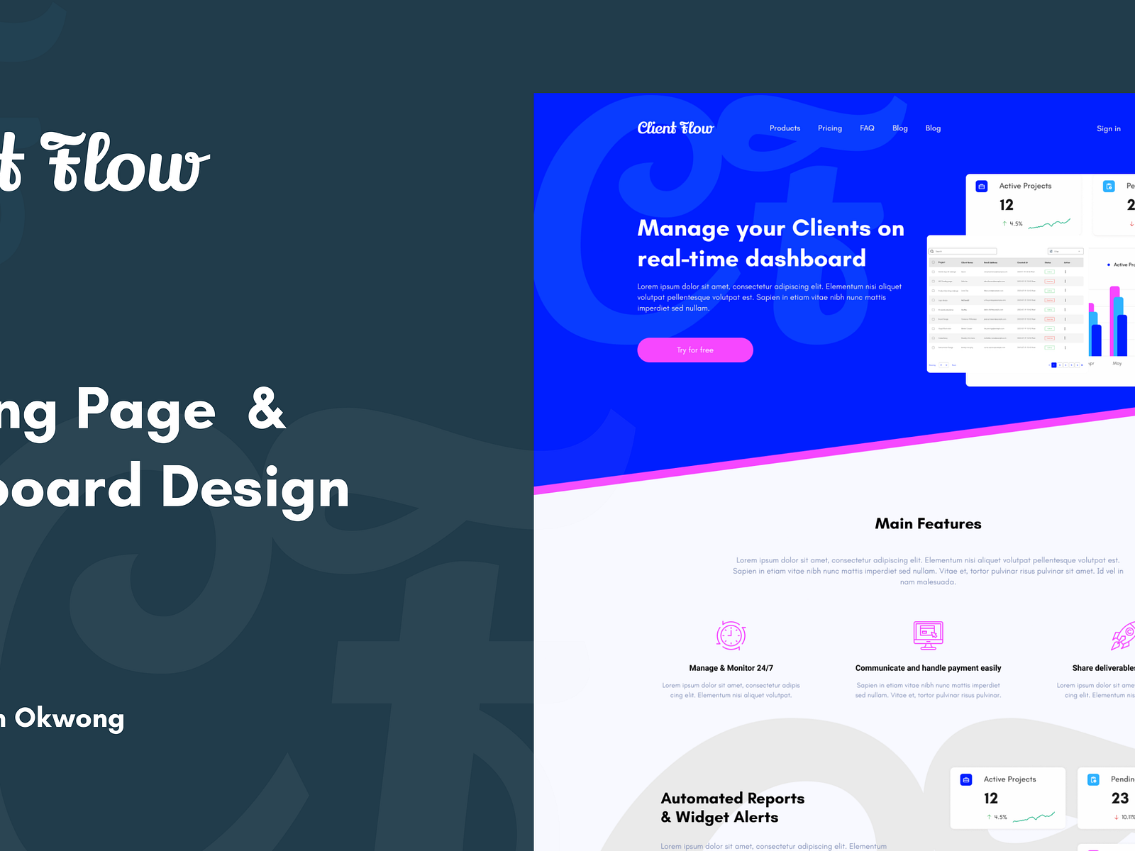 Client Flow — A Client Management Portal by Godwin Okwong on Dribbble