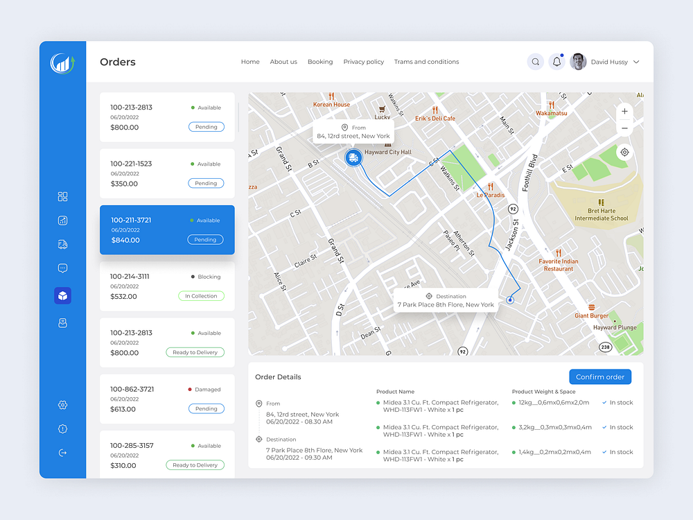 Delivery Dashboard designs, themes, templates and downloadable graphic ...