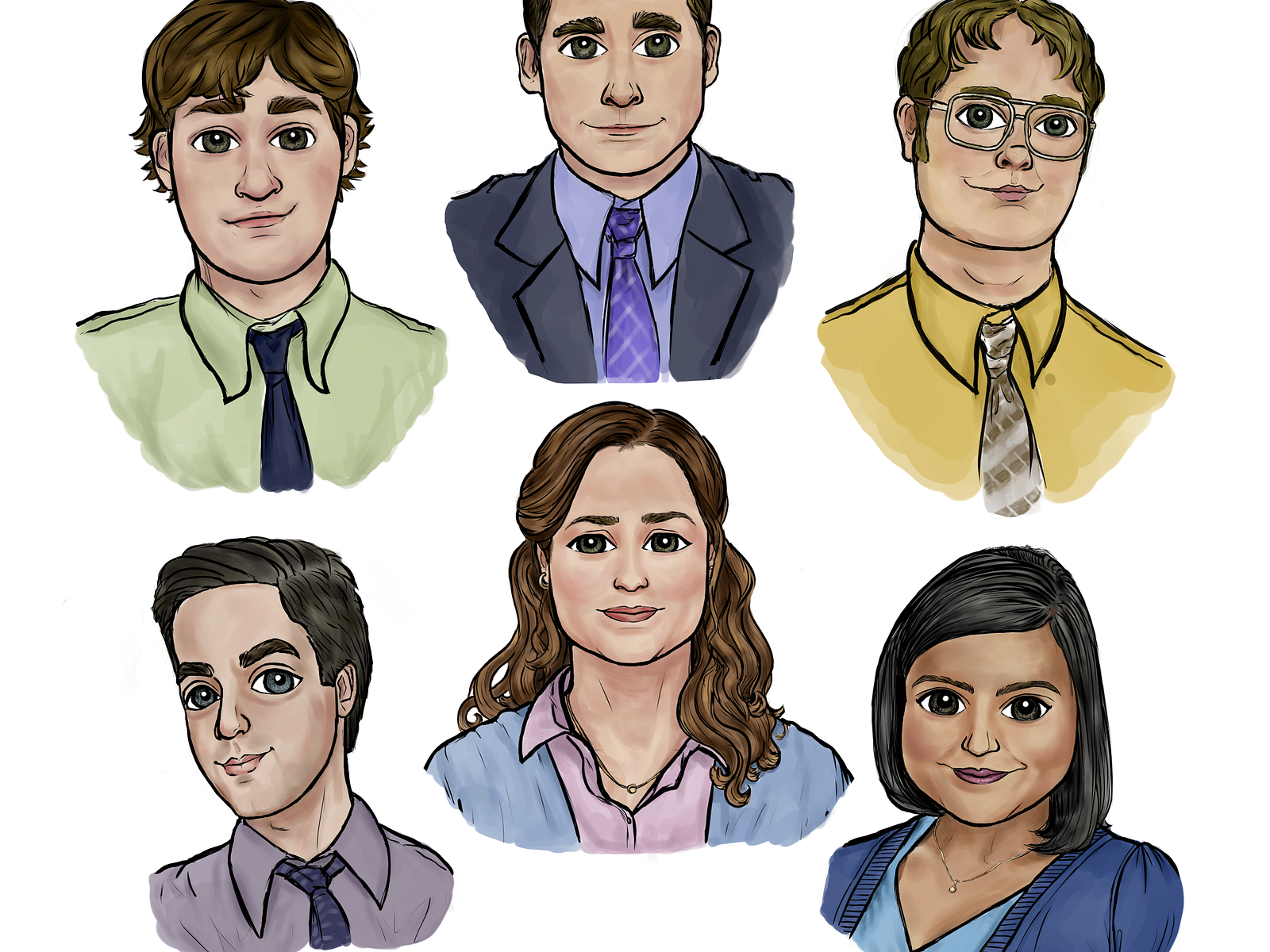 The Office Main Characters (Part - 1) by Alice Thankam on Dribbble