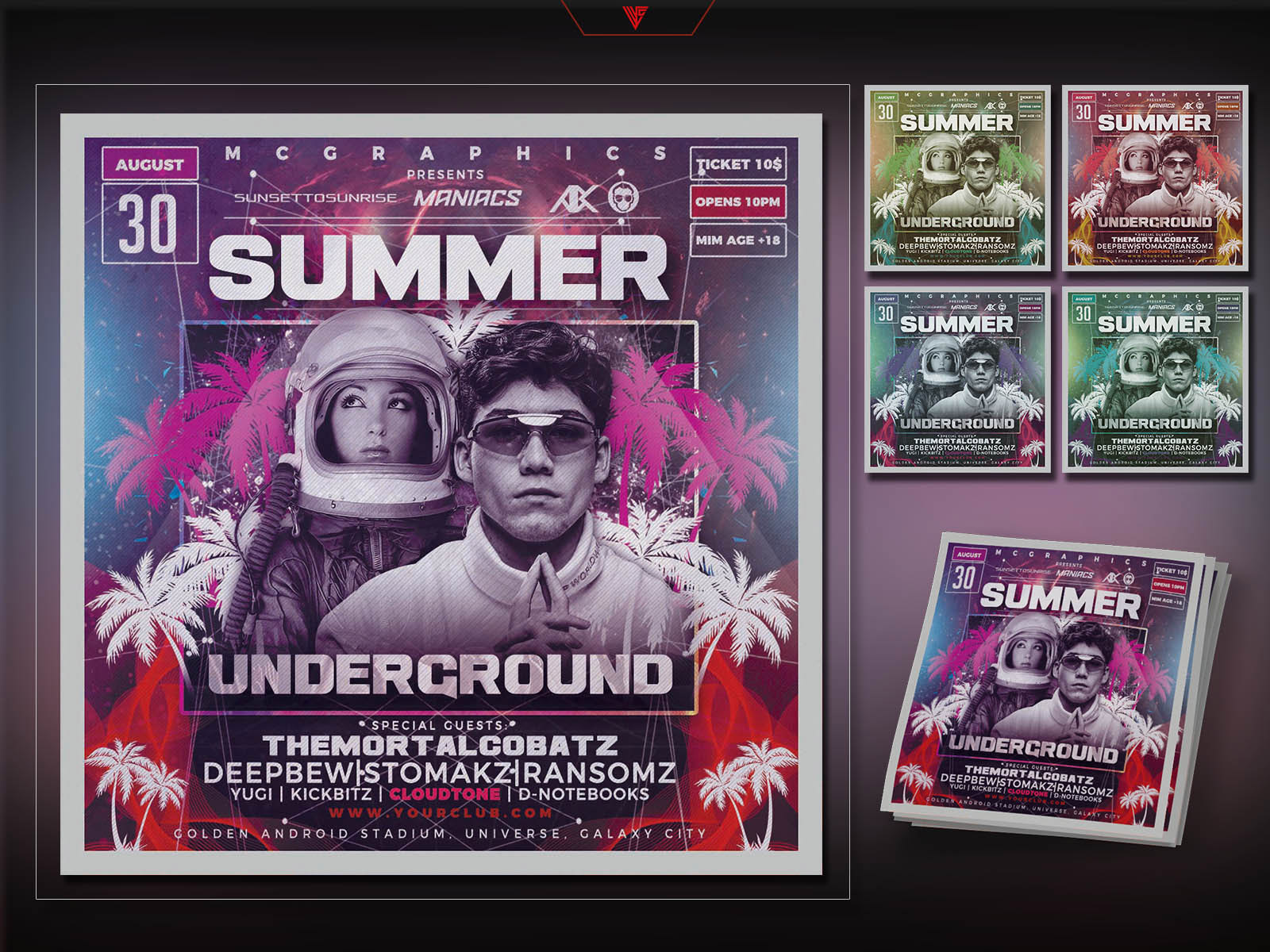 Summer Underground Flyer Template by mcgraphics on Dribbble