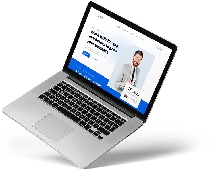 Digital Marketing Agency Header by Shuvon Khan on Dribbble