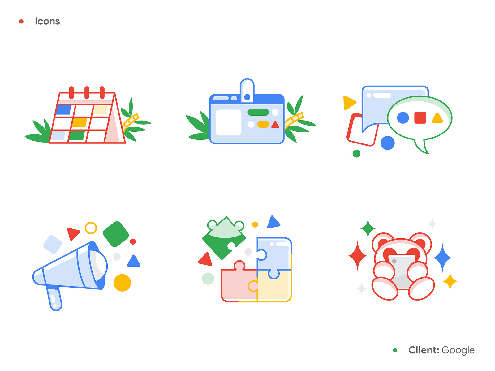 Google icons by Ivan Haidutski on Dribbble