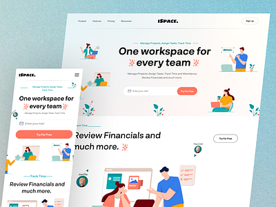 Task Management Website: Landing page by Mansurul Haque for UIHUT - UI ...
