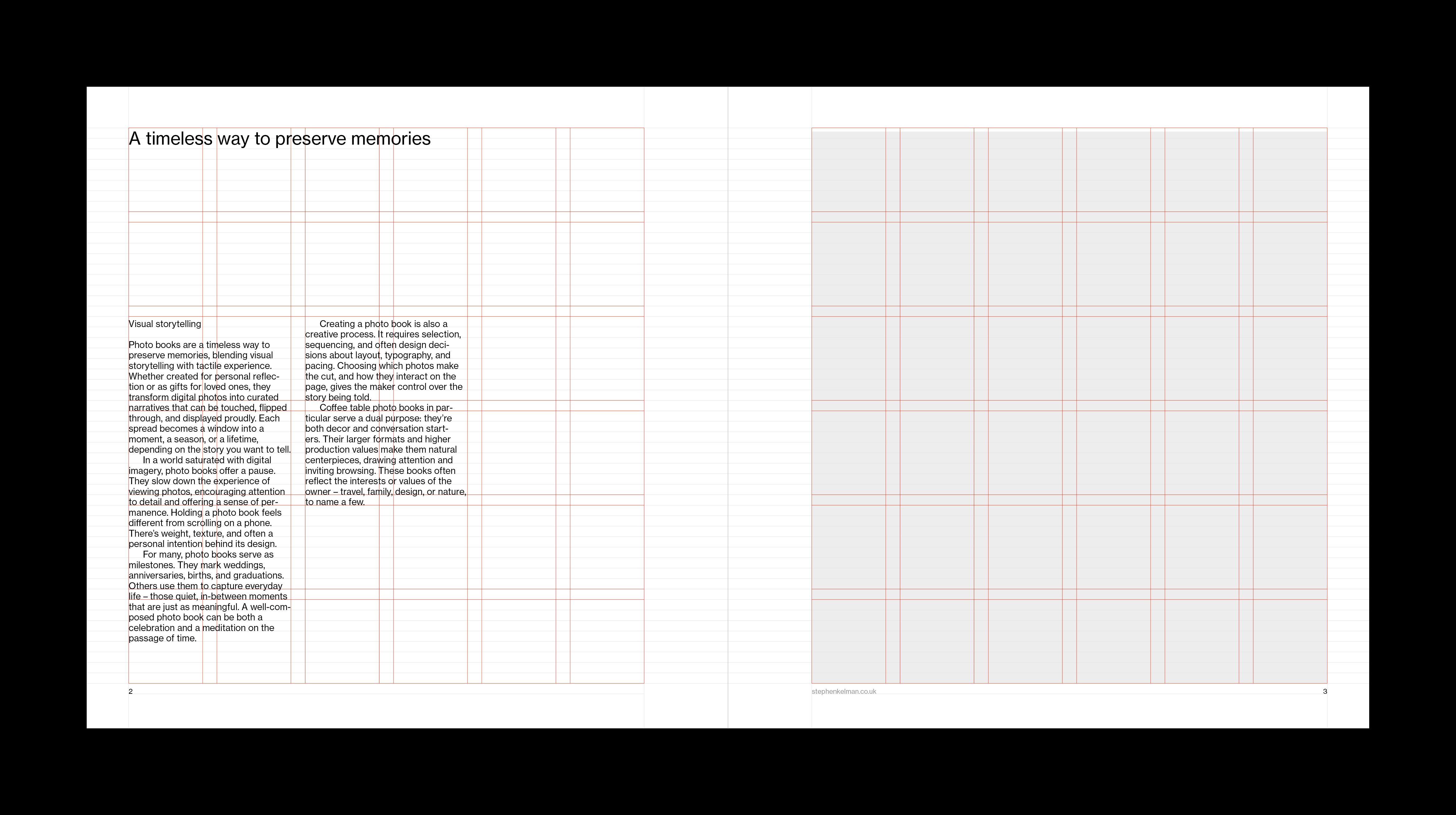 Square Photobook Grid System for InDesign | Sans by Stephen Kelman on ...