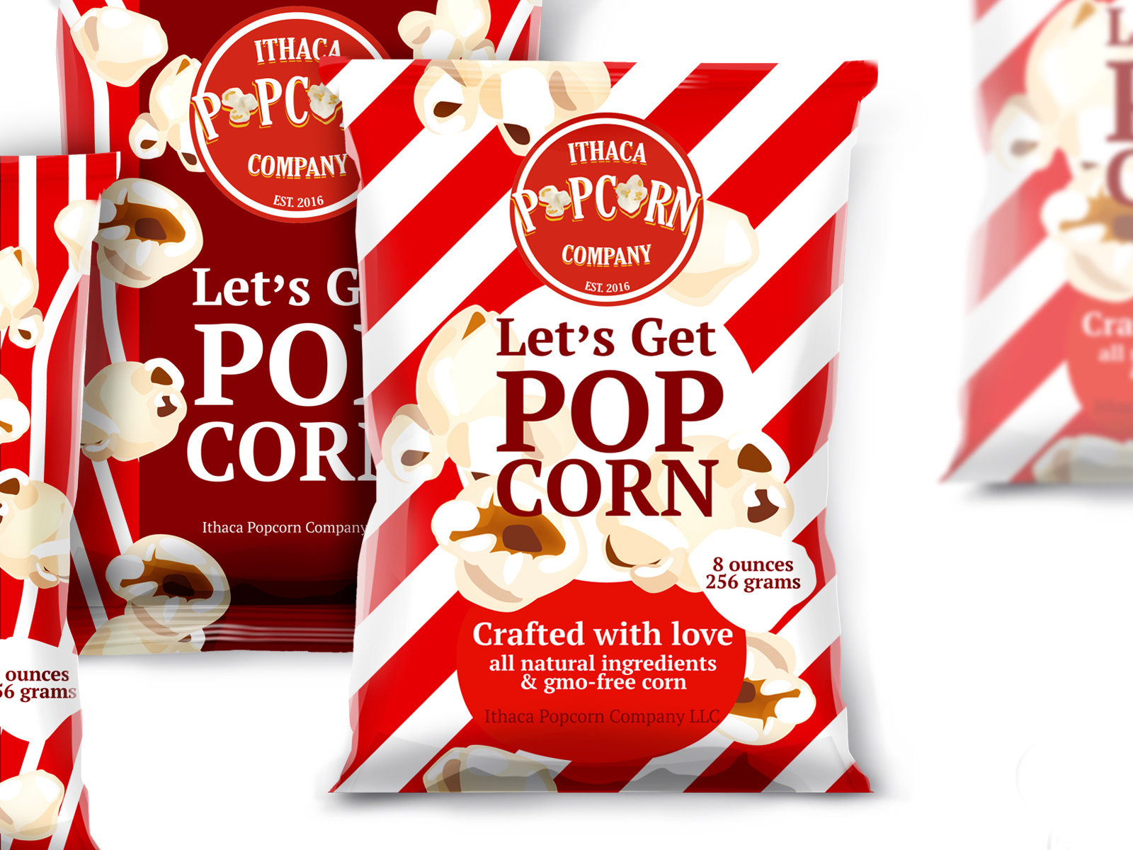Popcorn packaging design by Olha Kalyta on Dribbble