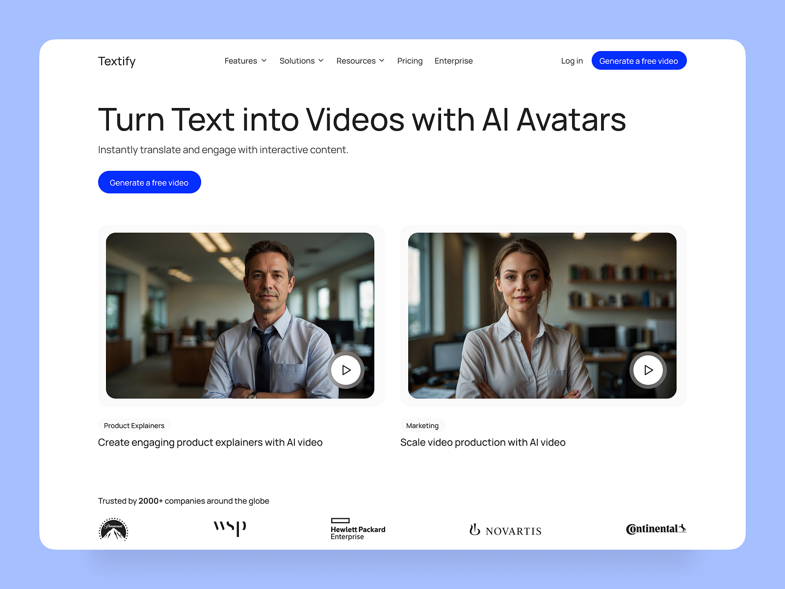 Texify - An AI Video Generation SaaS Landing Page by AT Studio on Dribbble