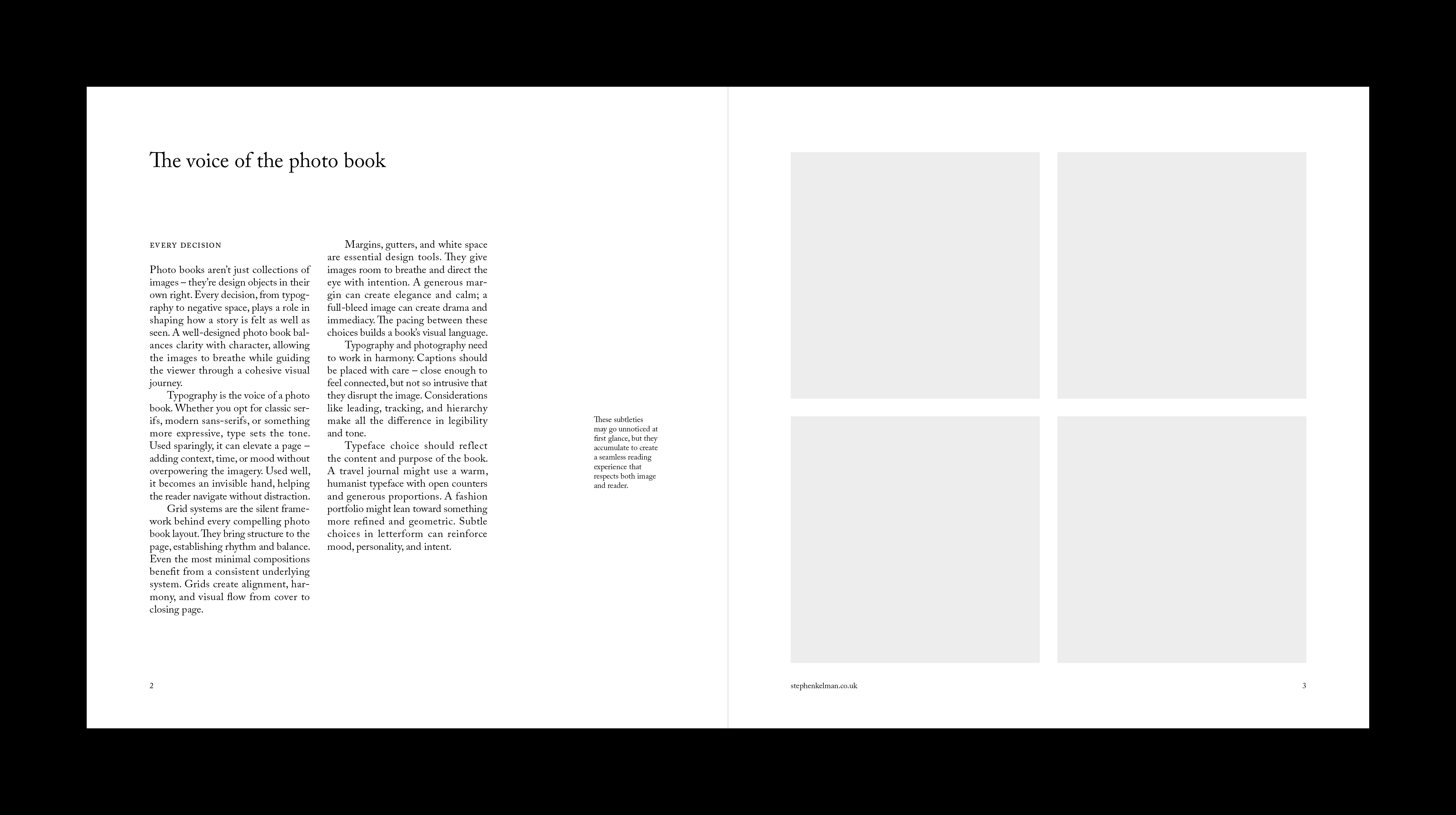 Square Photobook Grid System for InDesign | Serif by Stephen Kelman on ...