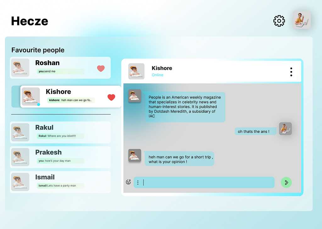 Direct Message UI design using Figma Tool by Vignesh M on Dribbble