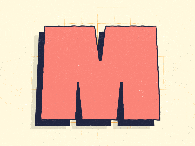 Animated M - 36daysoftype 2022 by Jan González on Dribbble