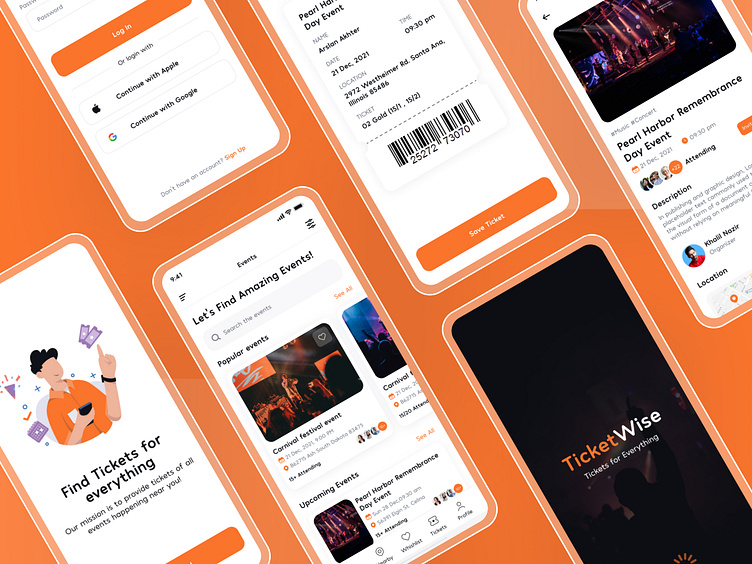 TicketWise - Events Ticket App by KHALIL NAZIR on Dribbble
