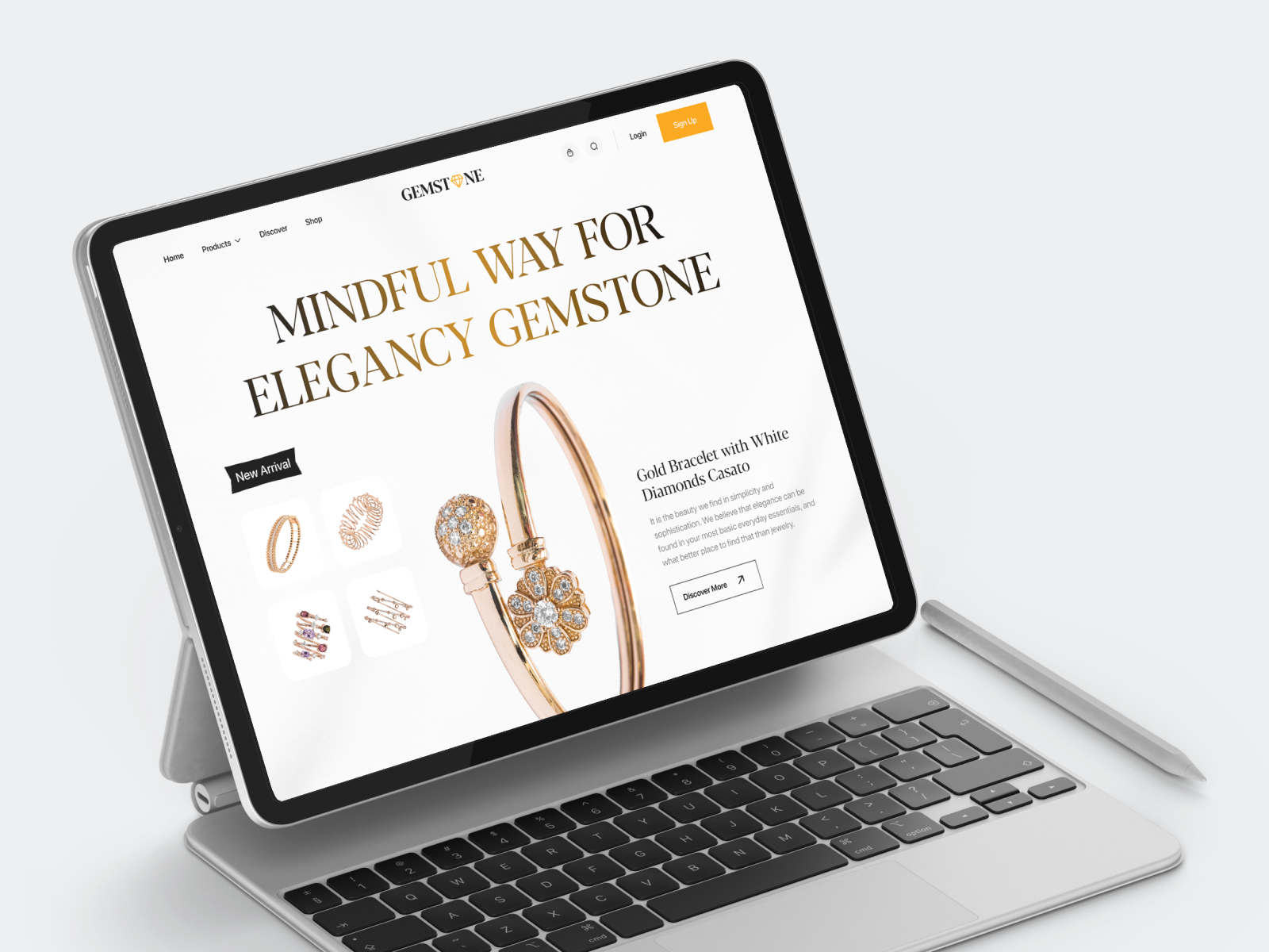 Gemstone - Jewellery Landing Page by Zaim Maulana for Elux Space on ...