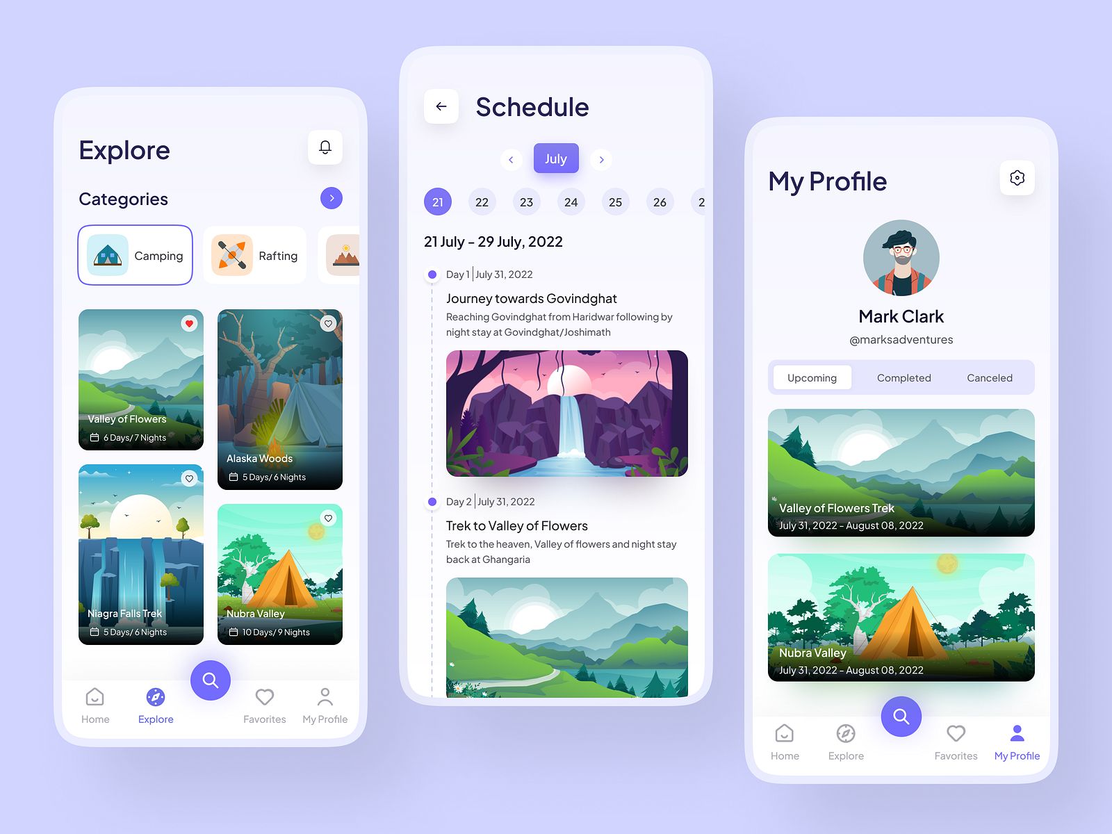 Travel App - Hiking App - Trekking App by SolGuruz on Dribbble