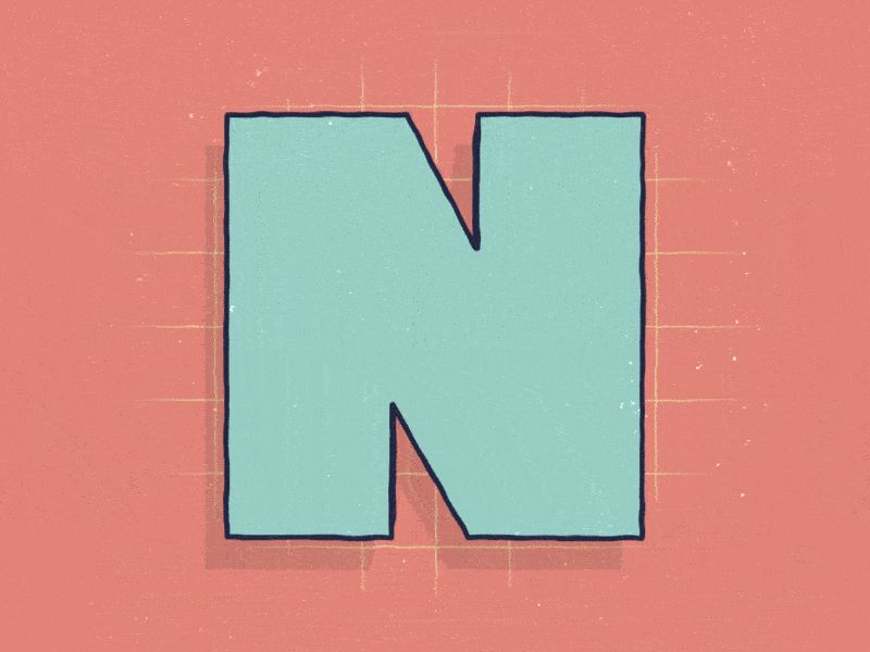 Animated N - 36daysoftype 2022 by Jan González on Dribbble