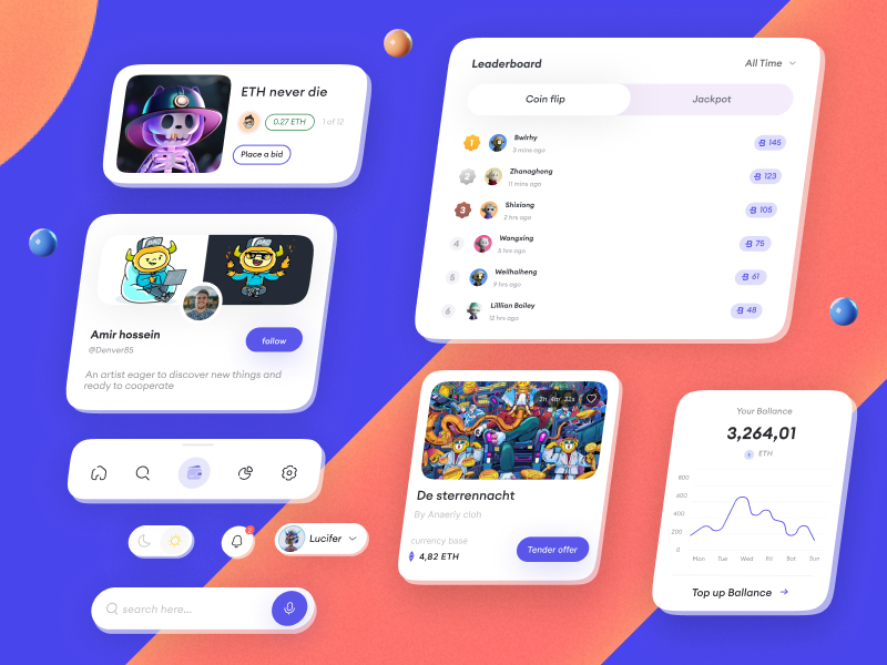 NFT components by Amir Hossein on Dribbble