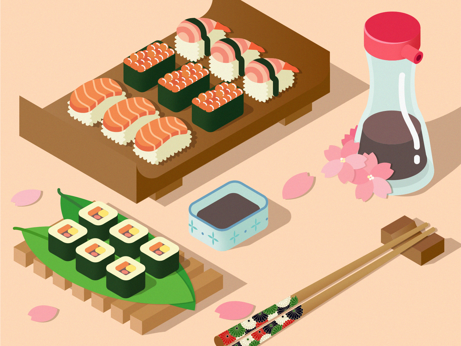 Practice illustration 2 : 2.5D Illustration by aubreyhyaw on Dribbble