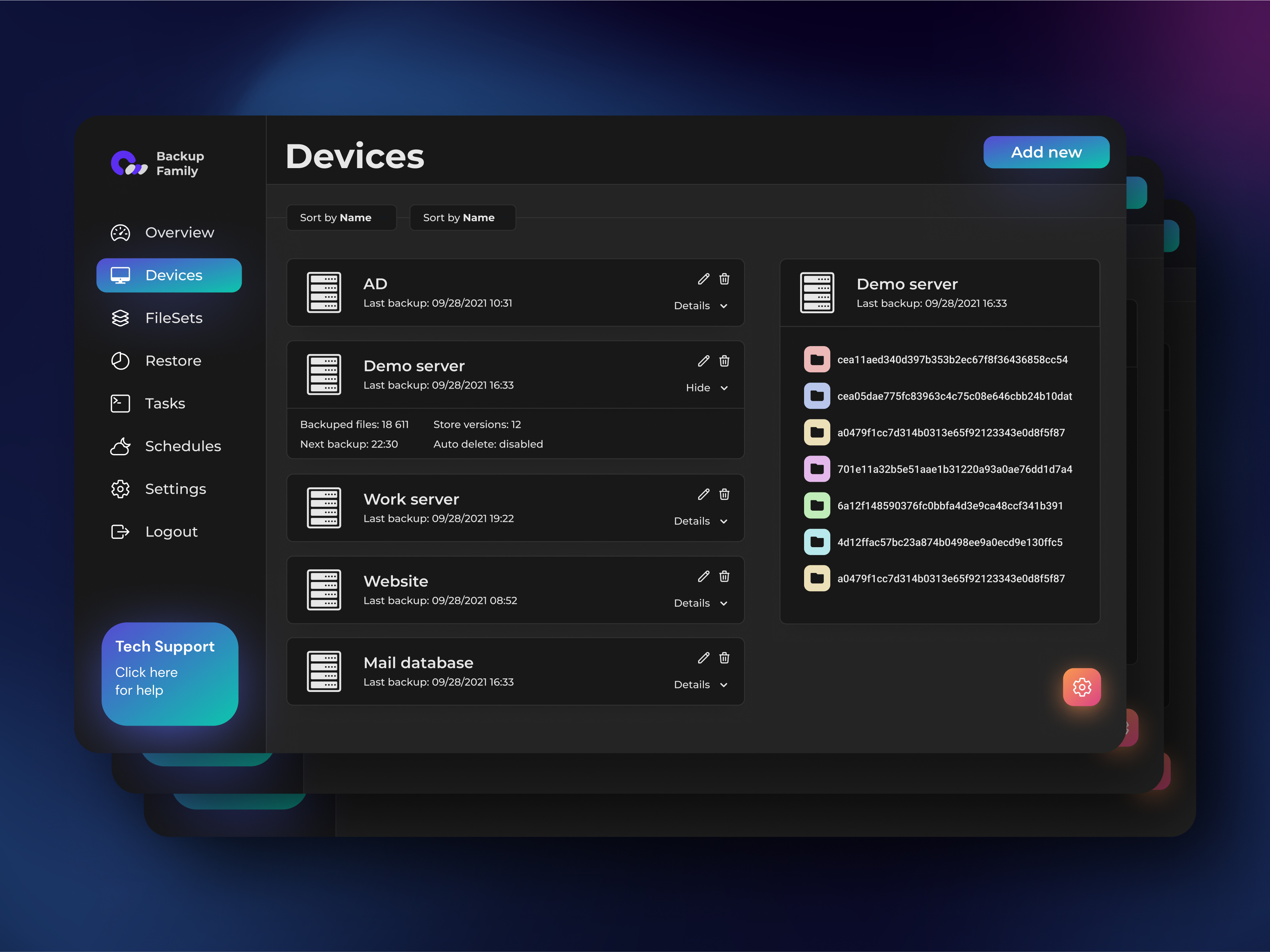 Backup Platform Dashboard by Andrey Protasevich on Dribbble
