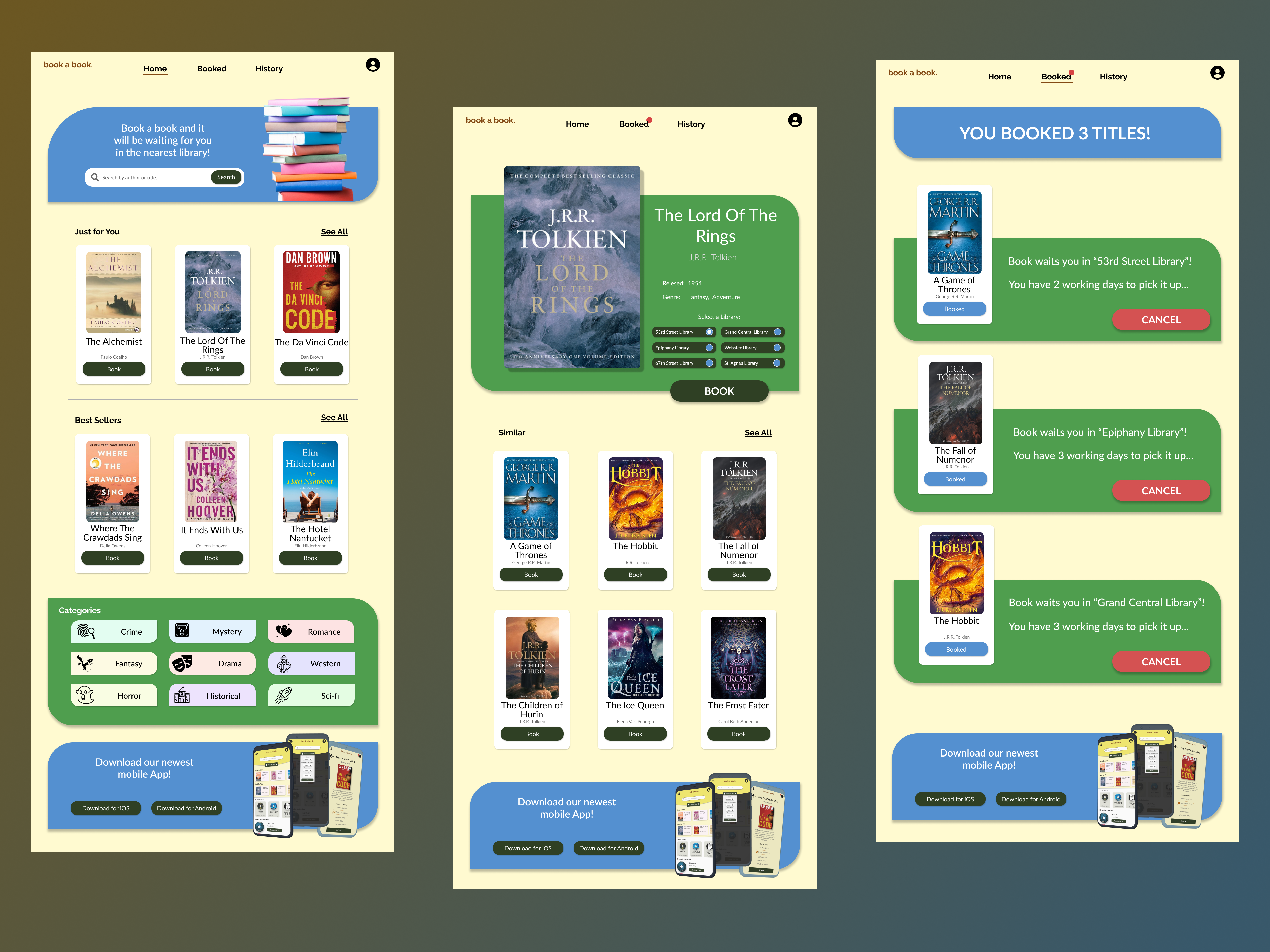 Library App - Book a book. (Desktop) by Igor Grabovac on Dribbble