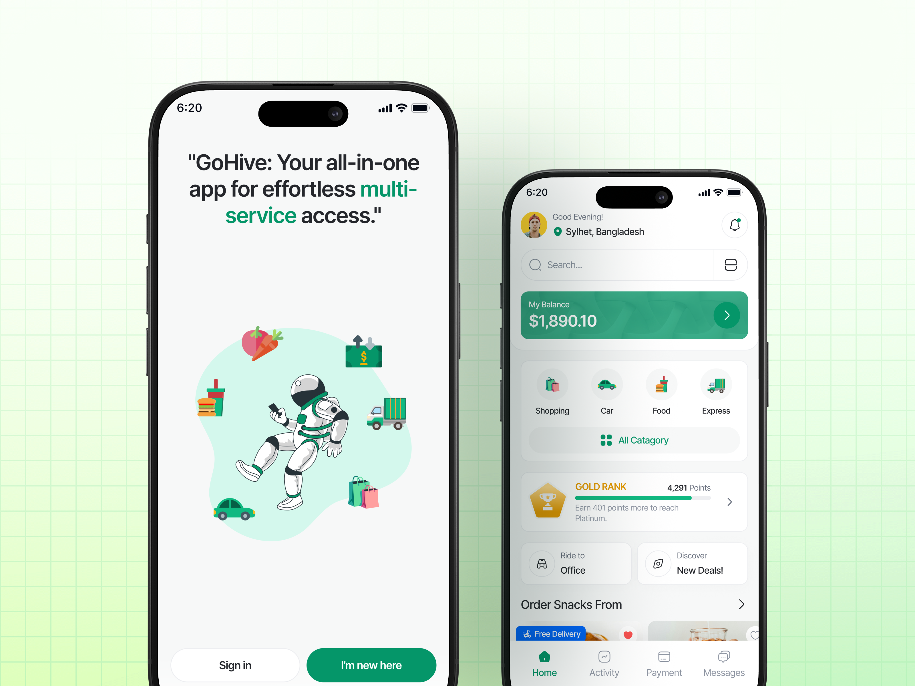 Multiservice Mobile App - Home Screen by Filllo Design Agency on Dribbble