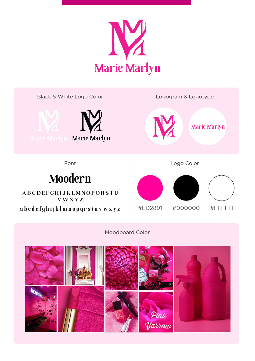 MARIE MARLYN - Logo & Brand Identity Design by Bryaxis Studio on Dribbble