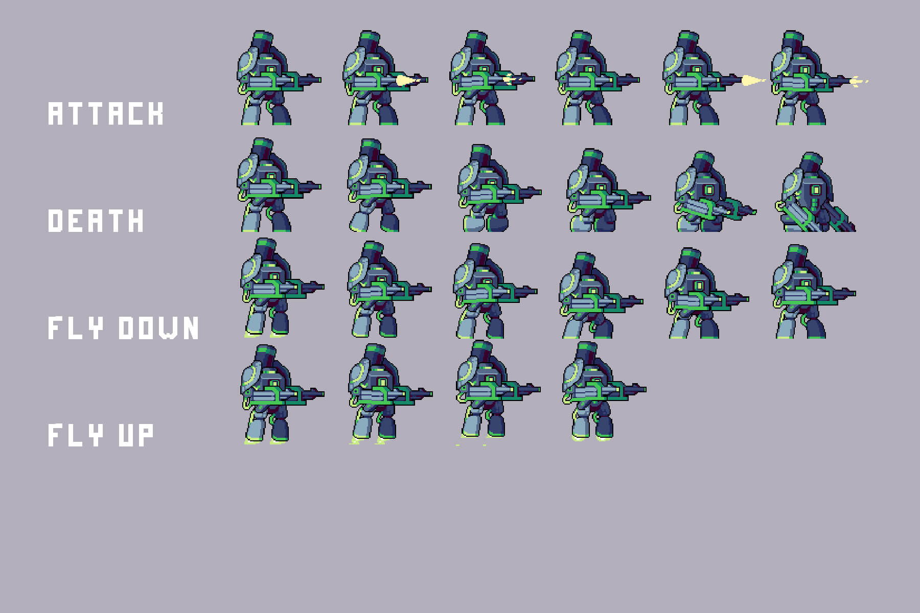 Battle Mecha Sprites Pixel Art Pack by 2D Game Assets on Dribbble