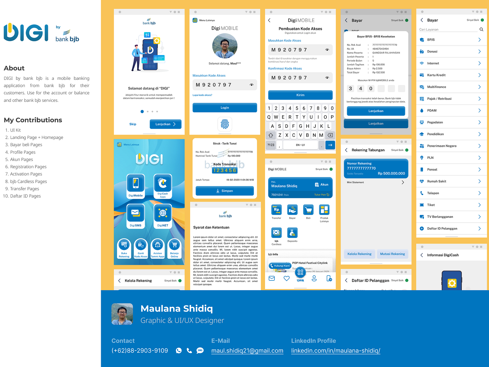 DIGI by bank bjb - UI Design by MAULANA SHIDIQ on Dribbble