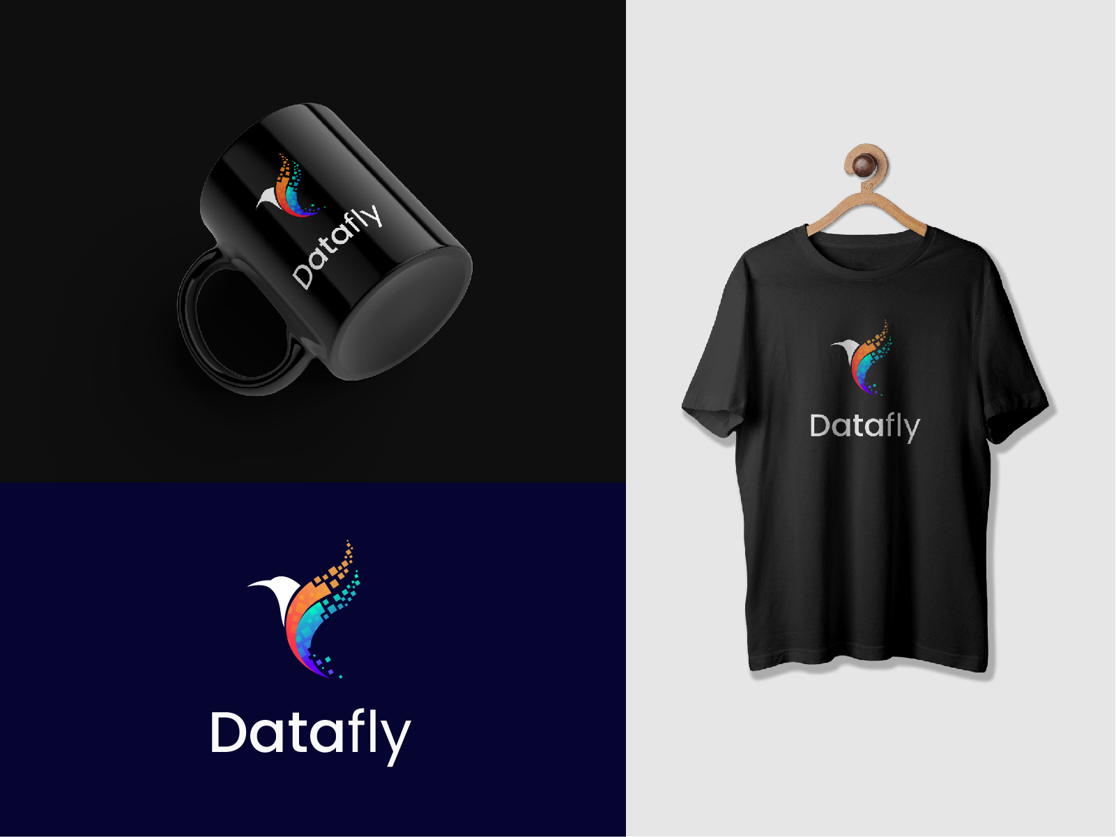 LOGO I Datafly by Gigabit on Dribbble