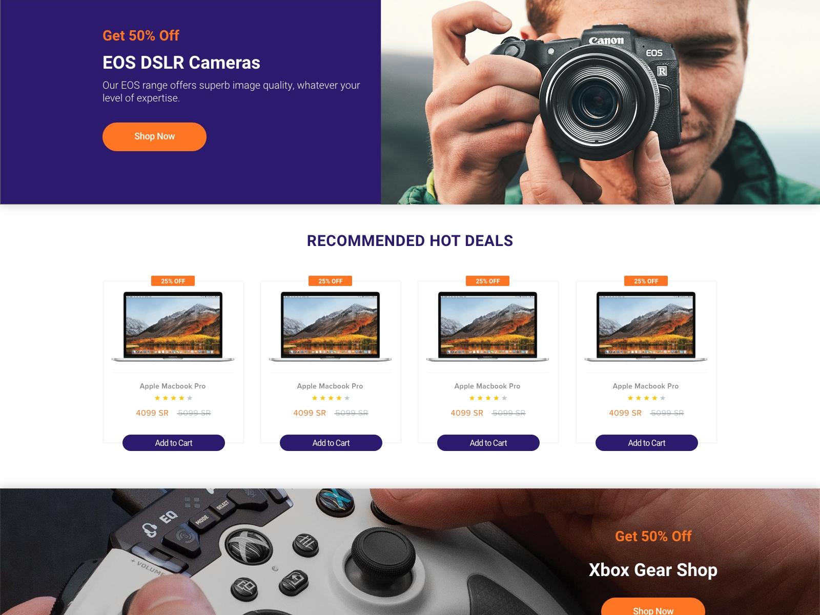 Modern Electronics Landing Page by Muhammad Zia on Dribbble