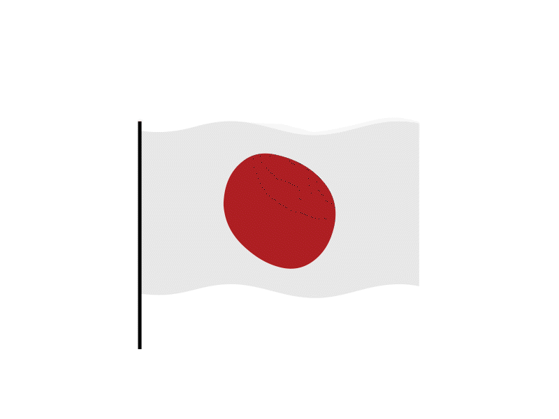Japan flag Lottie JSON animation by Weblodge on Dribbble