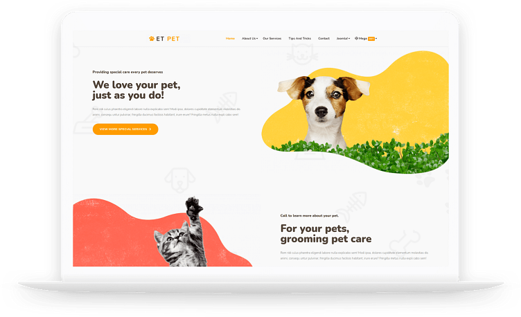 ET Pet – Free Responsive Animal Website template by Engine Templates on ...