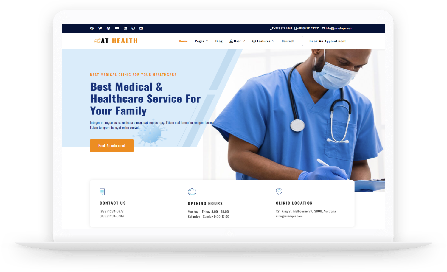 AT Health – Free Responsive Medical WordPress Theme by AgeThemes on ...