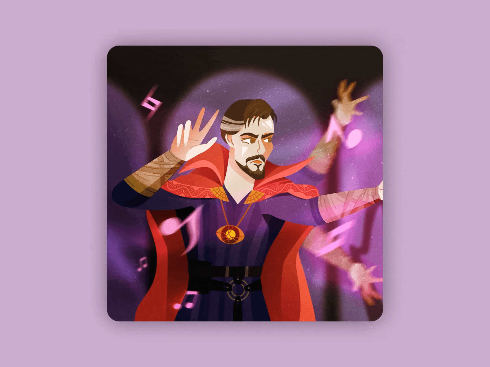 Doctor Strange Musical Note Fight Animate Illustration by Bianka ...