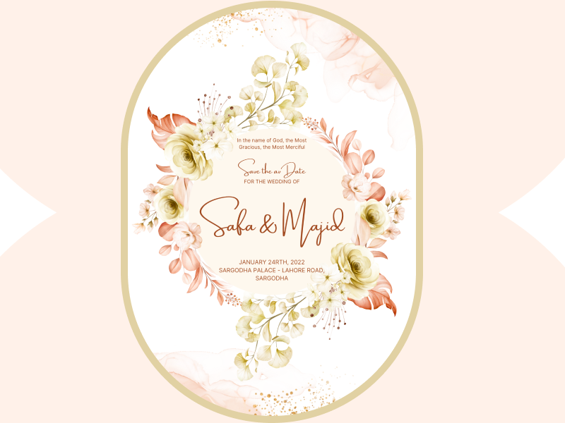 Wedding Card For Safa Majid by Safa on Dribbble