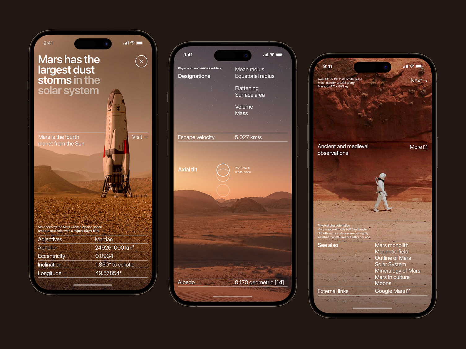 Solar System App Concept by Lay – UX/UI and branding on Dribbble