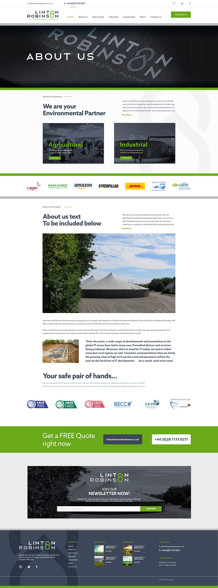 Linton Robinson UI Website Design by Additude Creative on Dribbble
